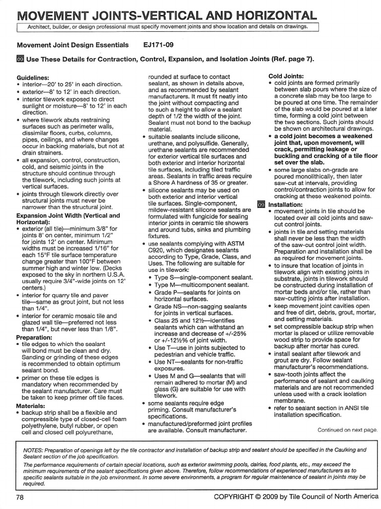 EJ 171 MovementJointDesign | PDF