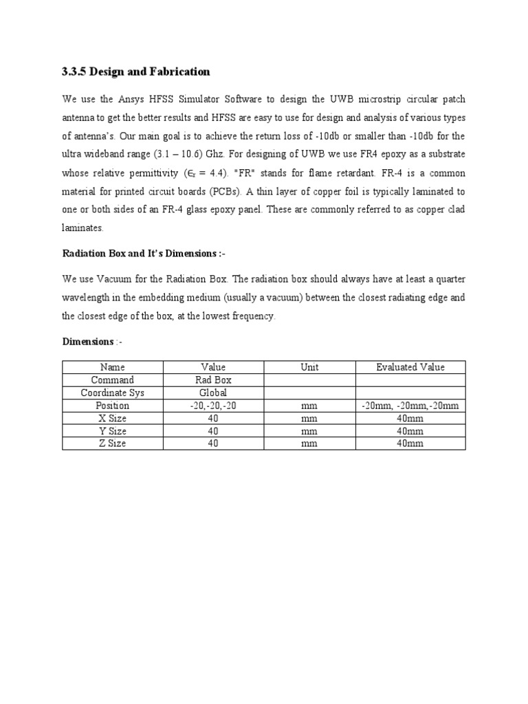 3.3.5 Design and Fabrication: Radiation Box and It's Dimensions | PDF ...