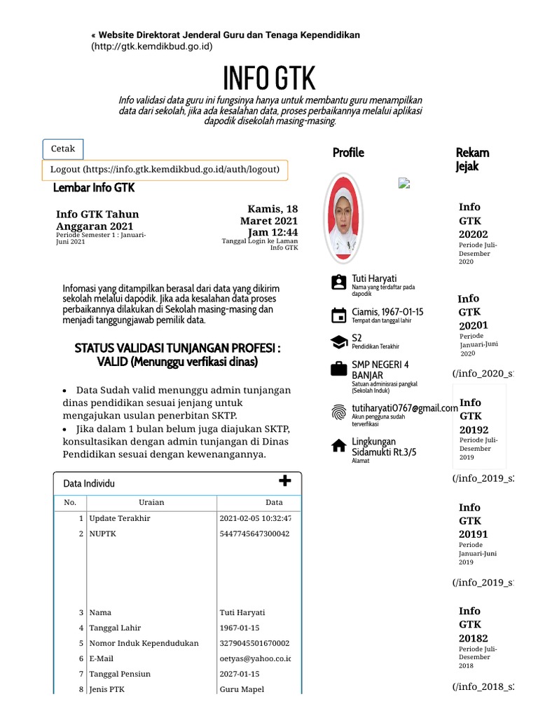 INFO GTK Tuti Haryati | PDF