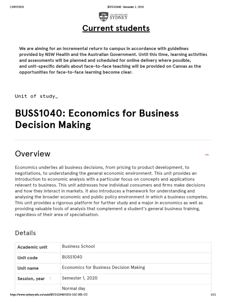 BUSS1040 - Semester 1, 2020 | PDF | Academic Dishonesty | Test (Assessment)