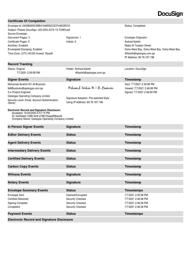 Electronic Record and Signature Disclosure | PDF | Signature | Email ...