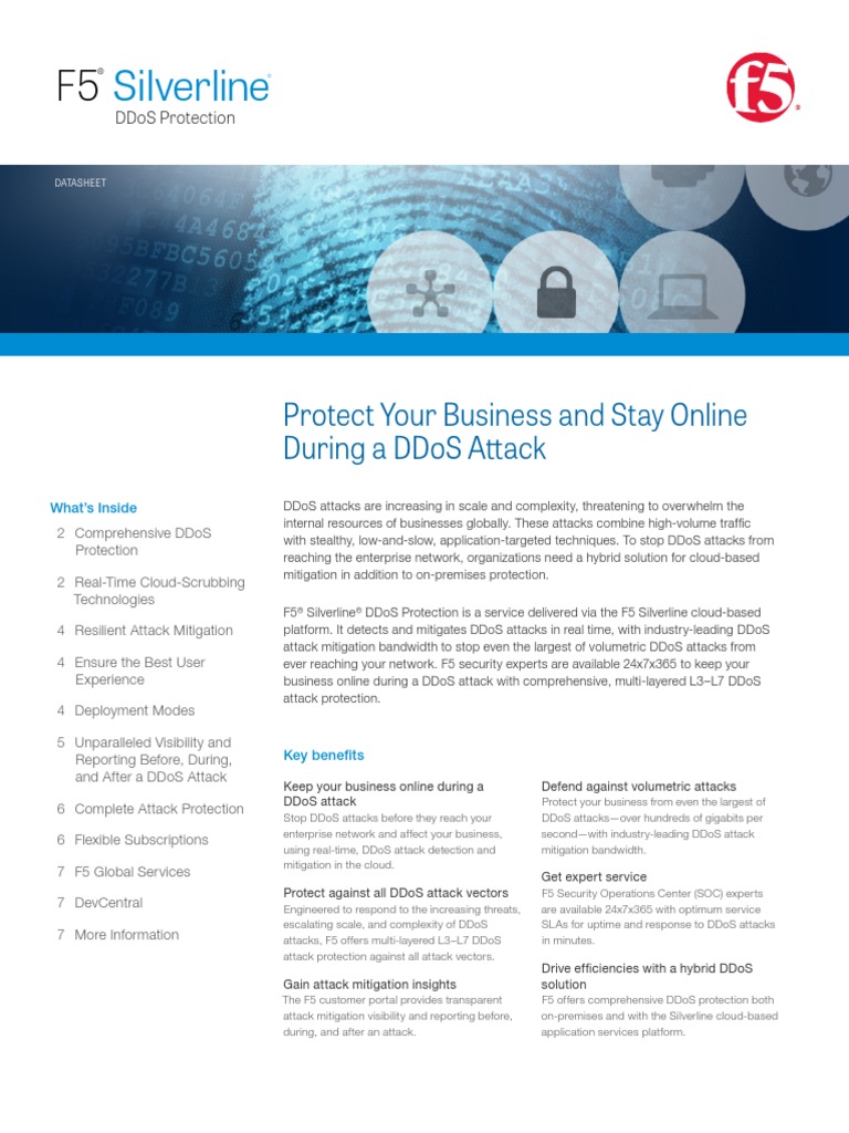 f5 Silverline Ddos Protection Datasheet | PDF | Denial Of Service ...