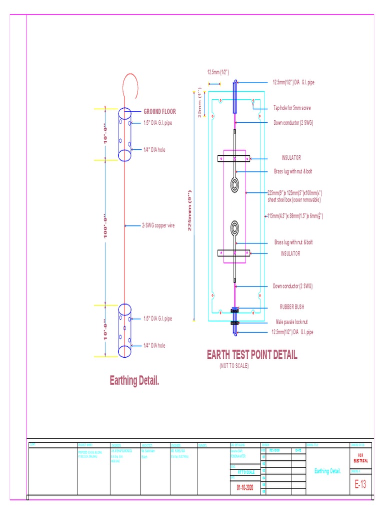 Electrical Drawing of School Building E-13 | PDF | Electricity ...