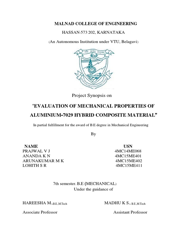 Evaluation of Mechanical Properties of Aluminium-7029 Hybrid Composite ...