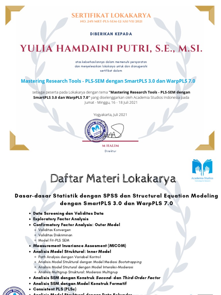 No. 249mrt-Pls-Sem-12asivii2021 - Yulia Hamdaini Putri, Se, M.si | PDF | Komputer