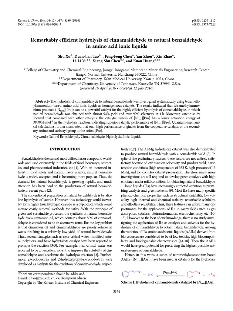 Benzaldehyde Synthesis | PDF | Catalysis | Chemical Reactions