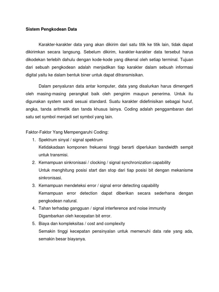 Pengkodean Data | PDF | Komputer