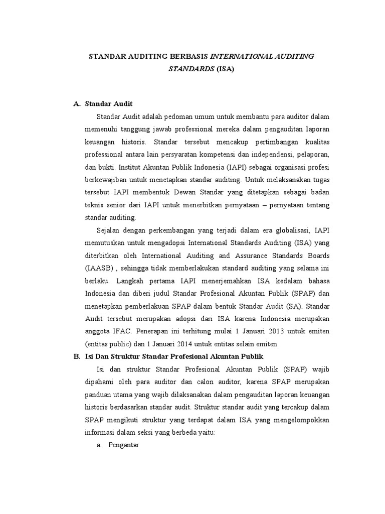 Standar Auditing | PDF