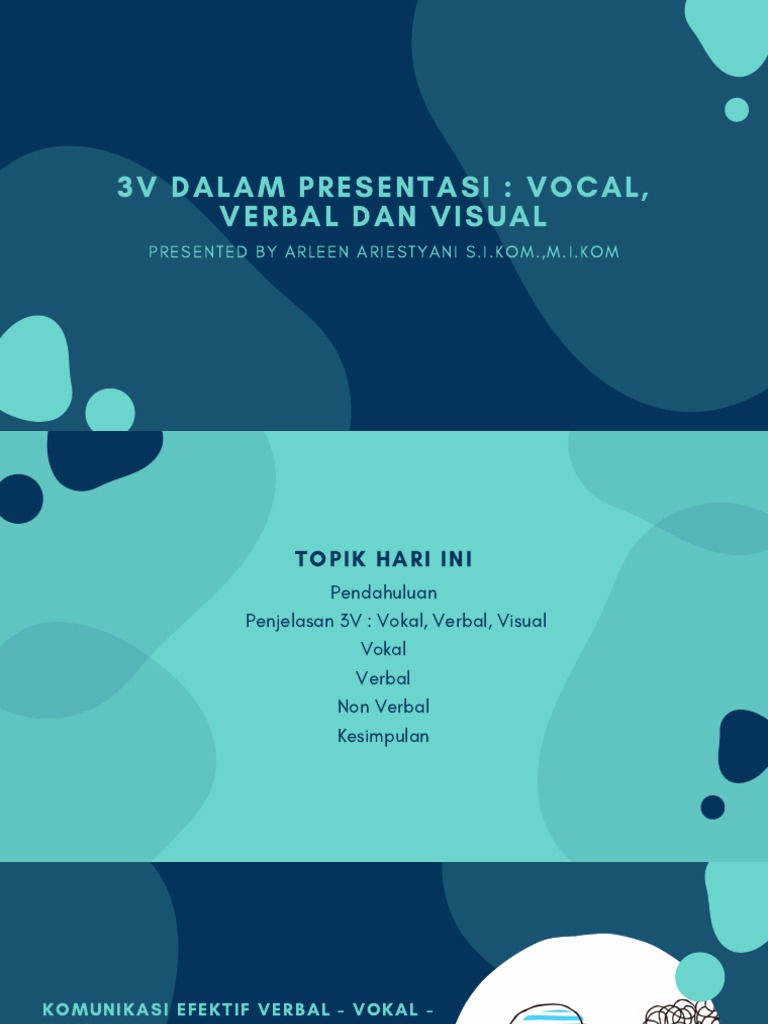 3V Dalam Presentasi - Vocal, Verbal Dan Visual | PDF