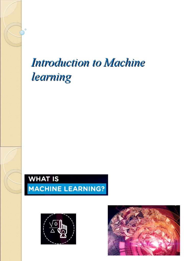 Introduction To Machine Learning | PDF