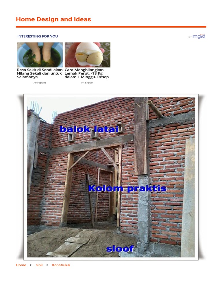 Dinding Pasangan Batu Bata Dalam Konstruksi Bangunan - Home Design and ...