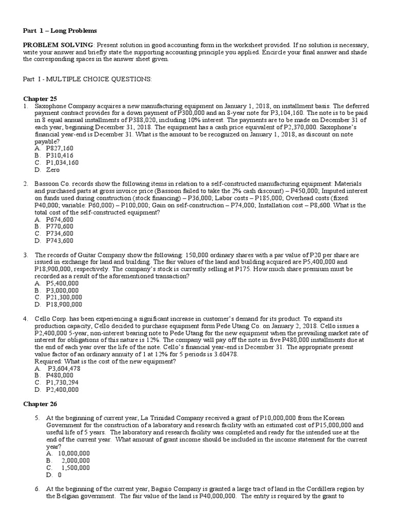 Capstone Theory & Problem | PDF | Depreciation | Financial Accounting