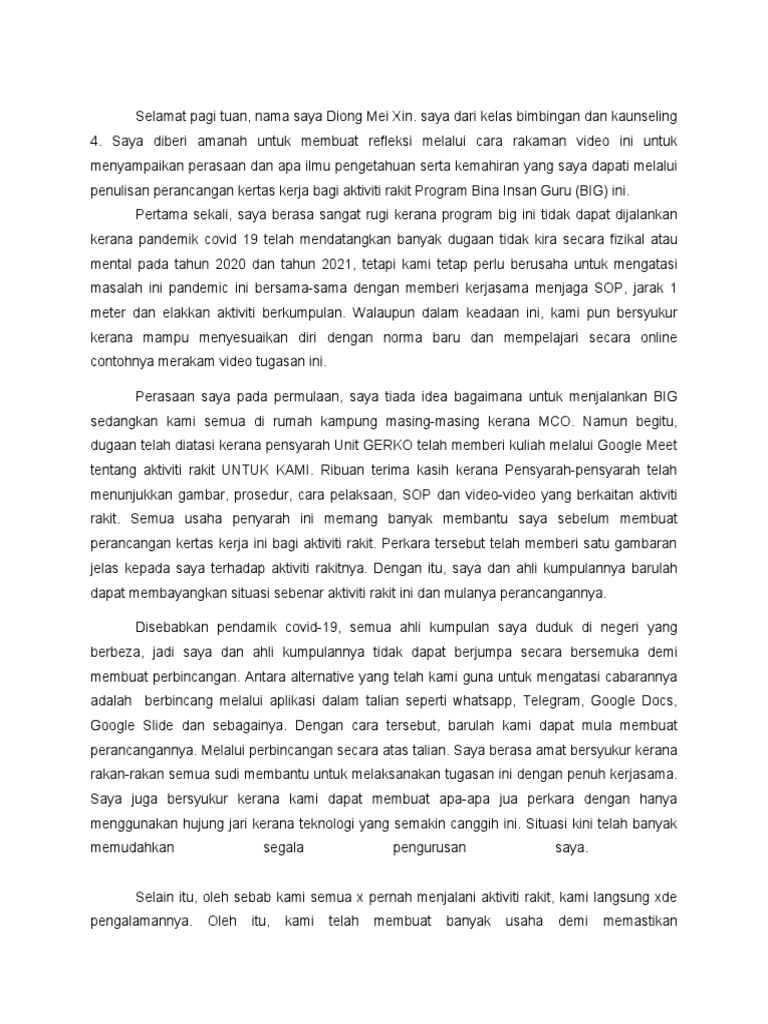 Tugasan 2 - Perasaan Aktivti Rakit | PDF | Karier & Perkembangan | Ilmu ...