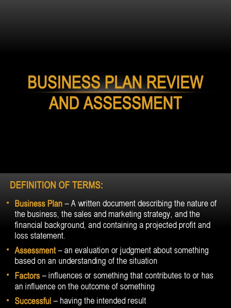 Business Plan Review and Assessment | Download Free PDF | Strategic ...