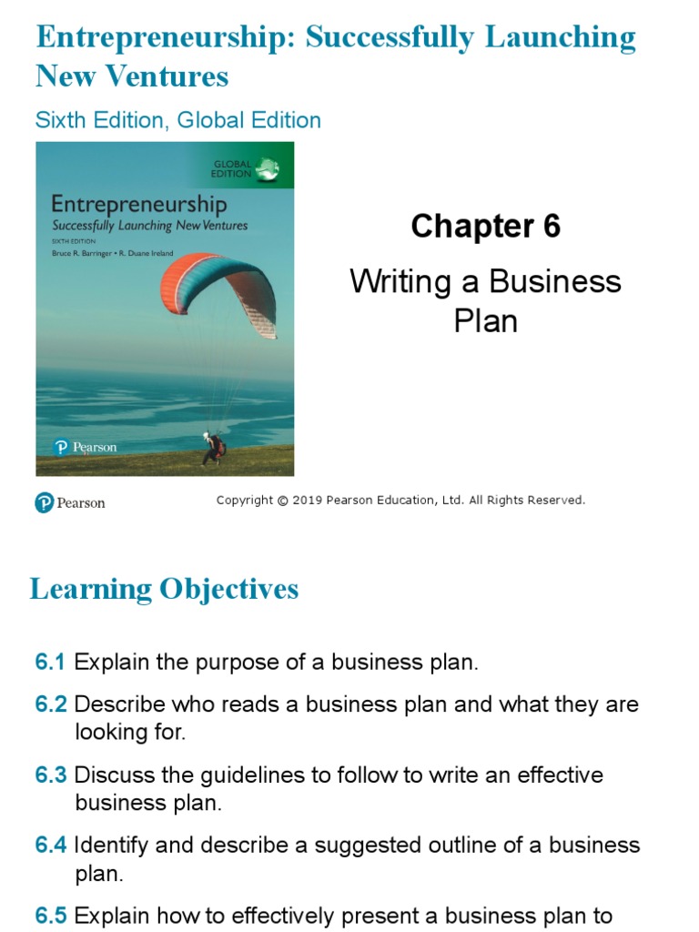 Entrepreneurship: Successfully Launching New Ventures: Writing A ...