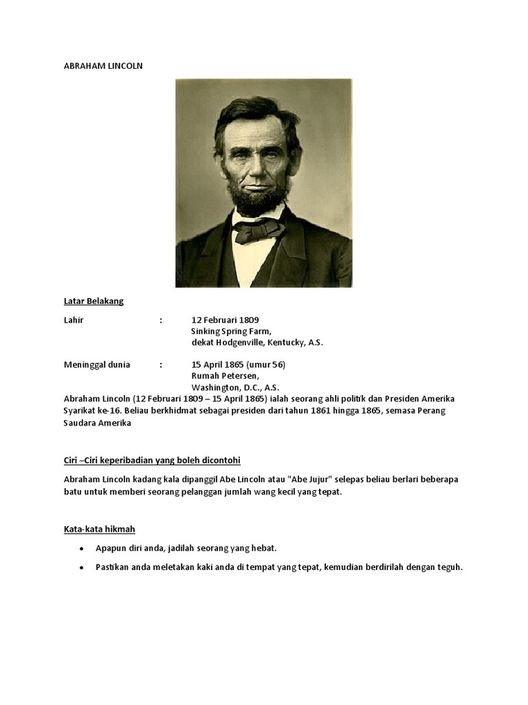 Abraham Lincoln | PDF