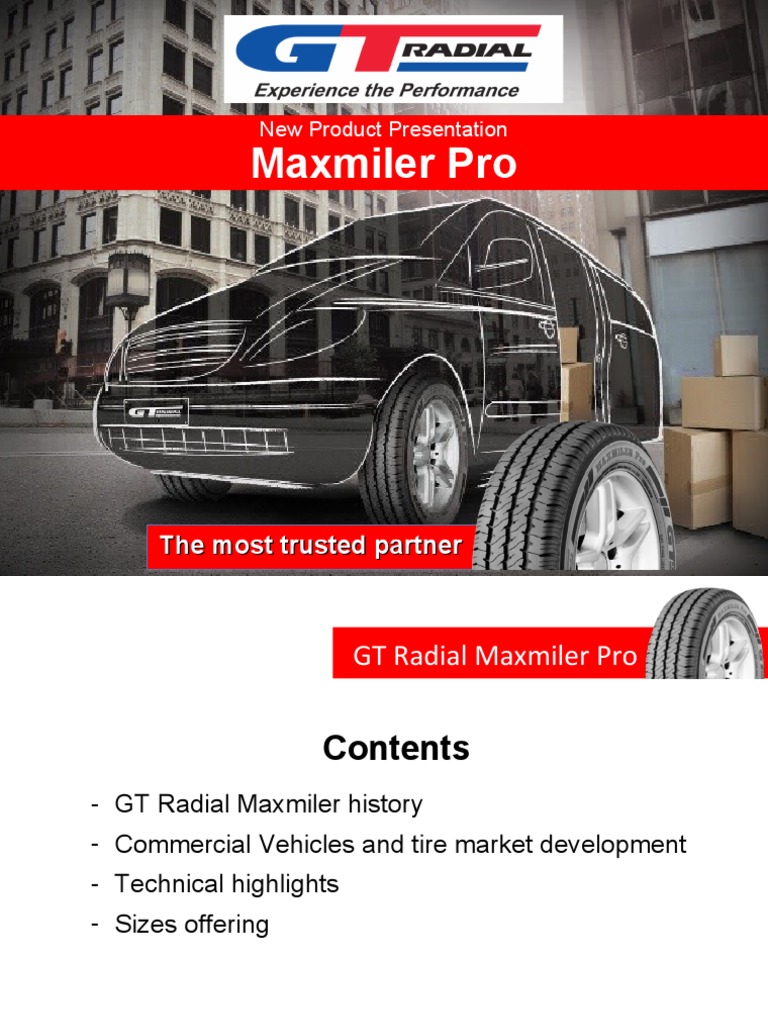 GT Radial Maxmiler Pro Overview | PDF | Tire | Vehicle Industry