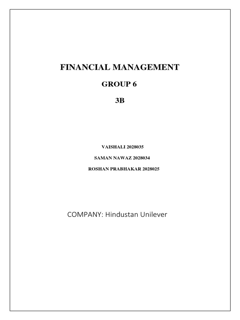 Analysis of Capital Structure and Financial Ratios of Hindustan ...