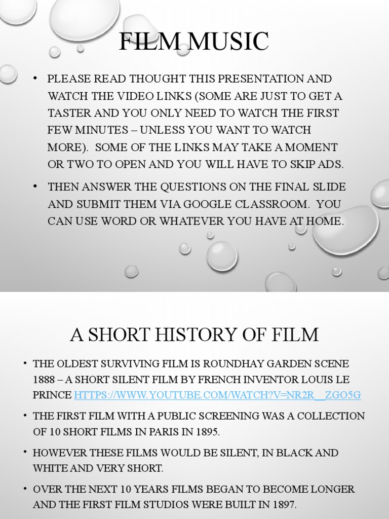 Film Music History & Techniques | PDF | Film Score | Songs