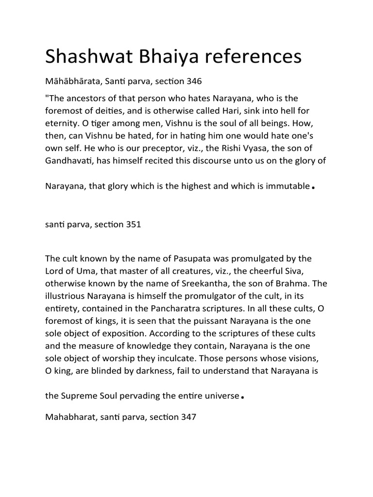 Shashwat Bhaiya References | PDF | Vishnu | Shiva