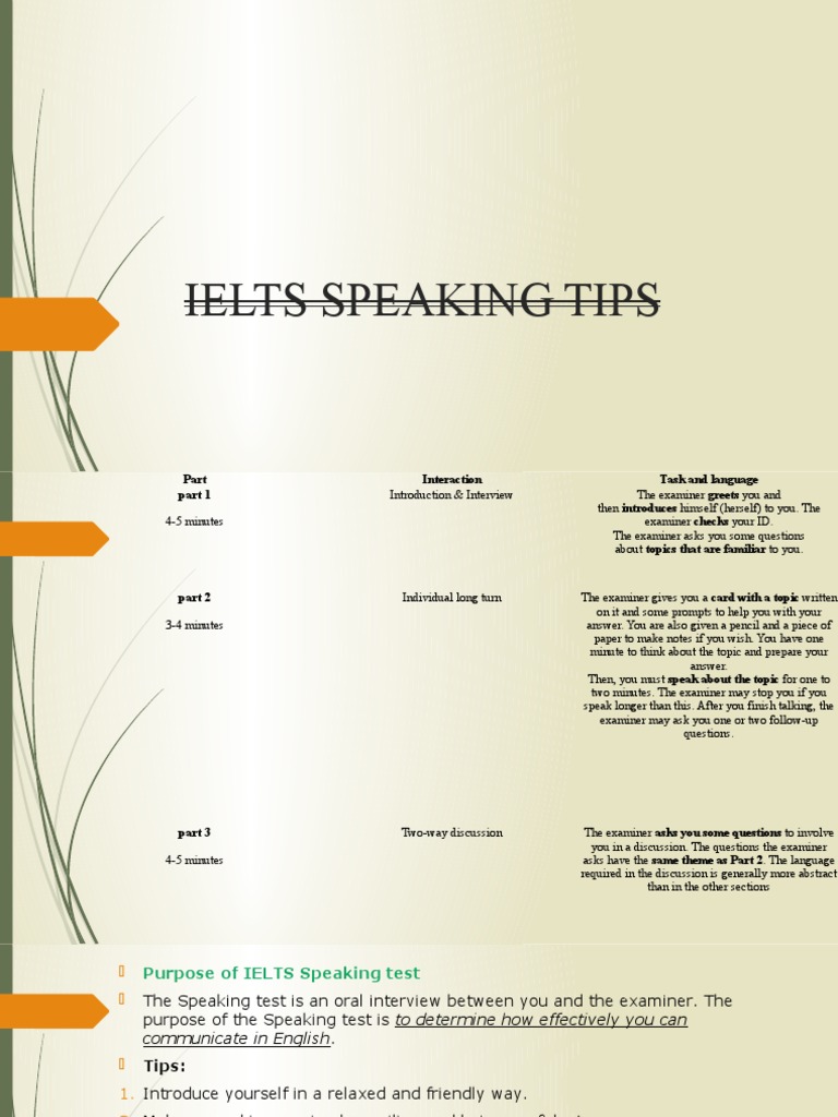 Ielts Speaking Tips | Download Free PDF | Fluency | Question