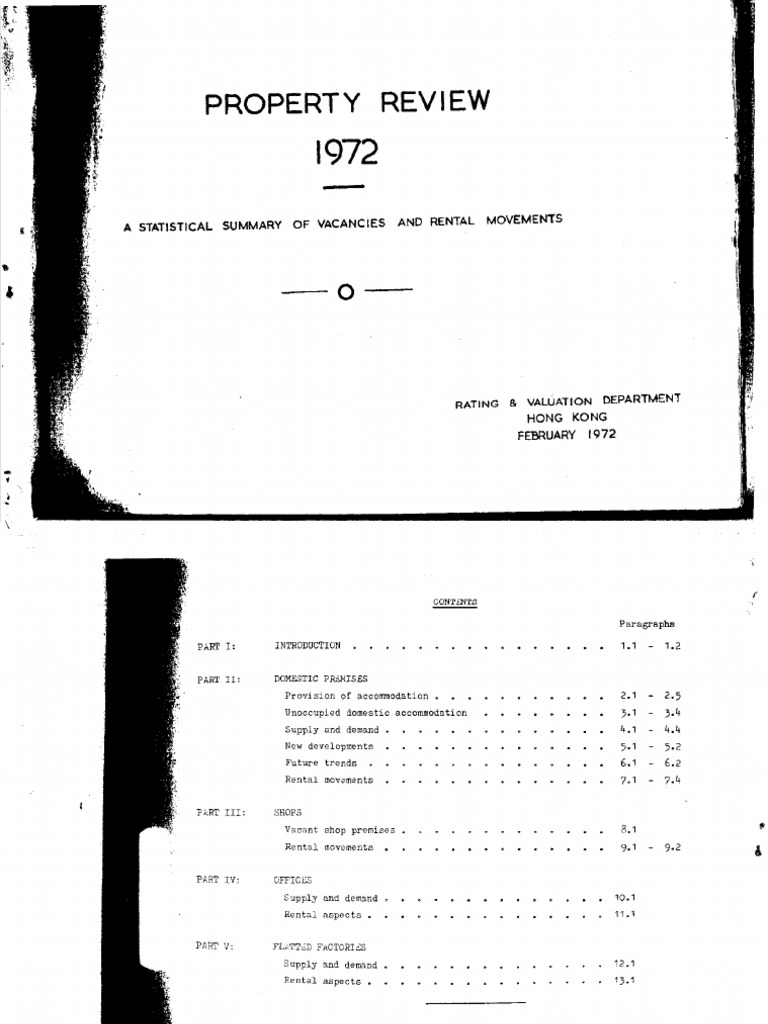 Hong Kong Property Review 1972 Summary | PDF | Renting | Landlord