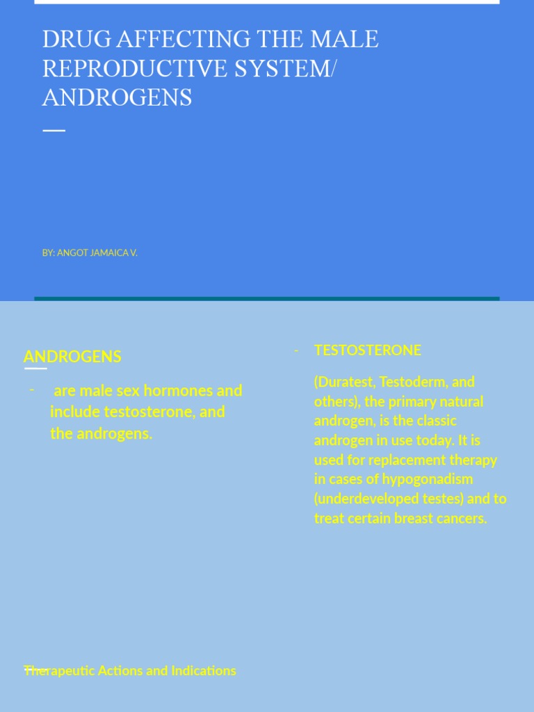 Drug Affecting The Male Reproductive System - Androgens | PDF ...