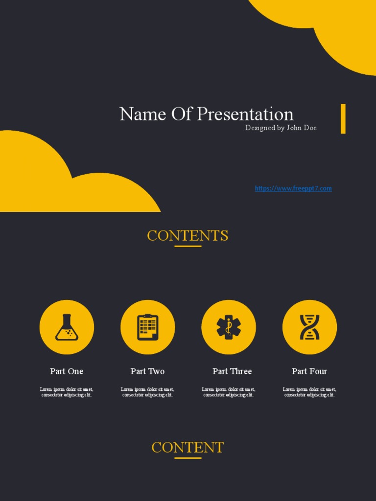 Yellow and Black PowerPoint Template | PDF | Text
