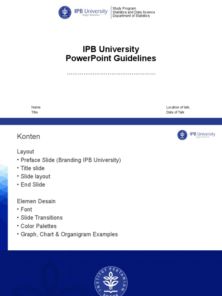 Dept - Statistics IPB University PPT Guidelines | PDF | Computing