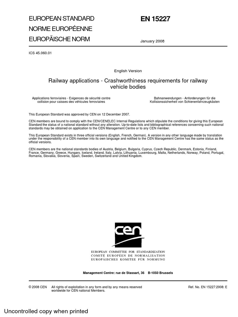 En 15227 en | PDF | Train | Rail Transport