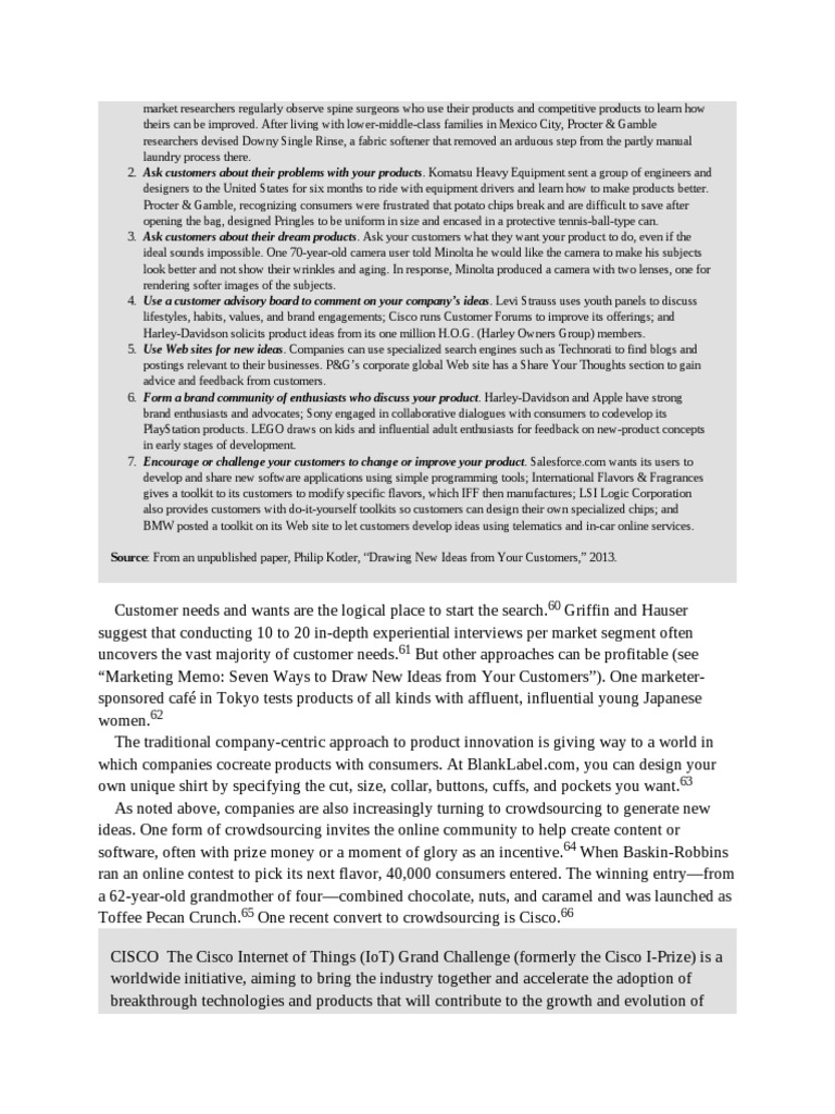 Source: From An Unpublished Paper, Philip Kotler, "Drawing New Ideas ...