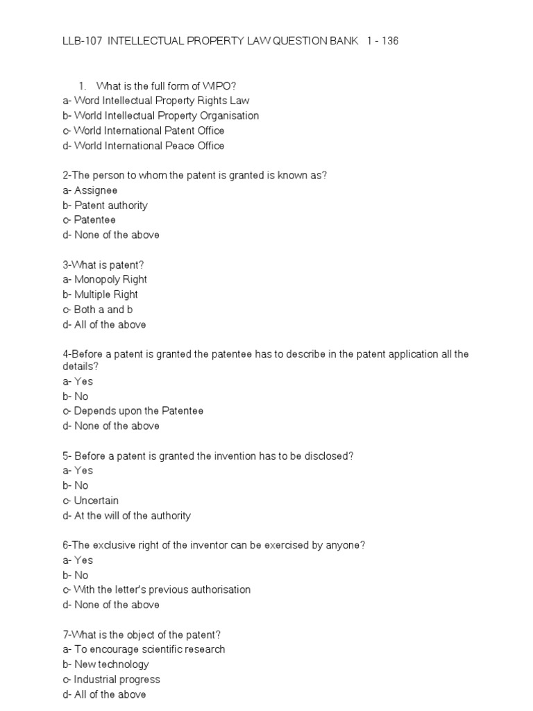 107 Intellectual Property | PDF | Patent | Intellectual Property