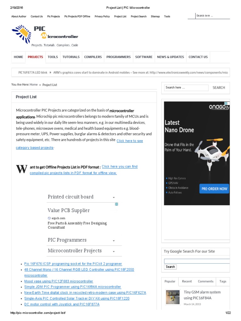 954 Projects List PIC Microcontroller | PDF | Microcontroller ...