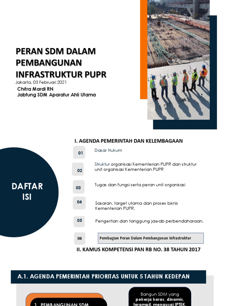 PAPARAN PERAN SDM DALAM PEMBANGUNAN INFRASTRUKTUR PUPR - Edit Bagus | PDF
