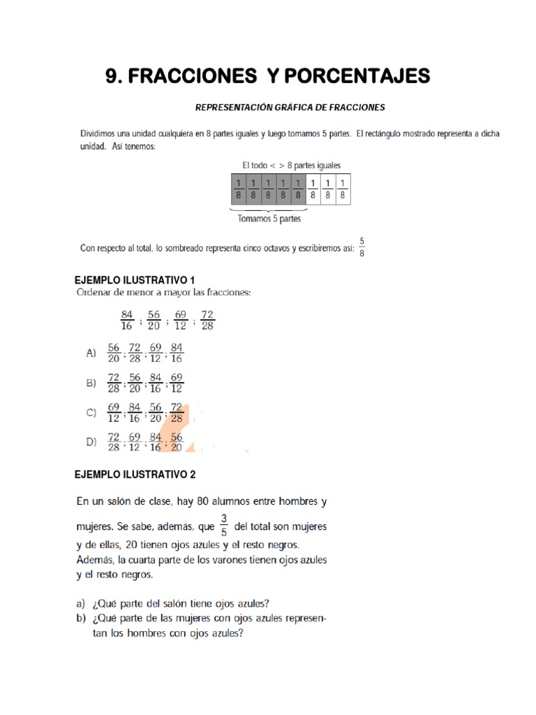 9 - Fracciones y Porcentajes | PDF