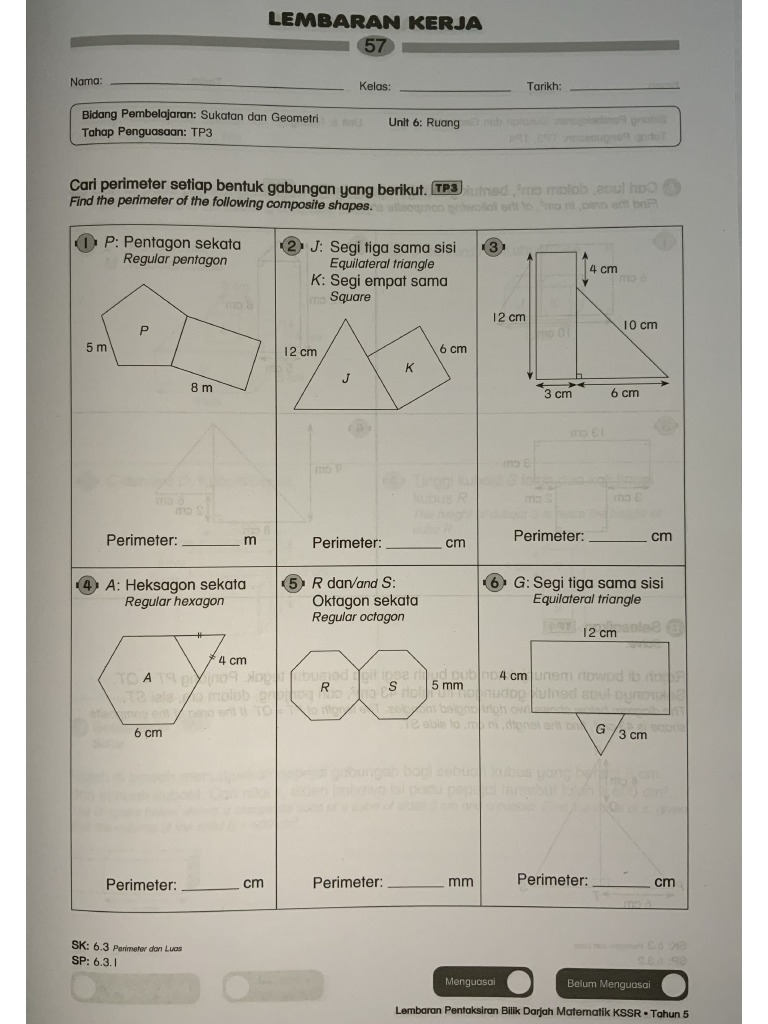 Soalan Perimeter Bentuk Gabungan | PDF