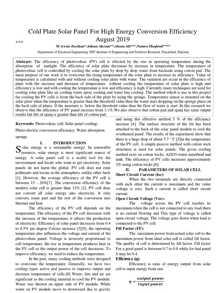 Research Paper | PDF | Photovoltaics | Solar Energy