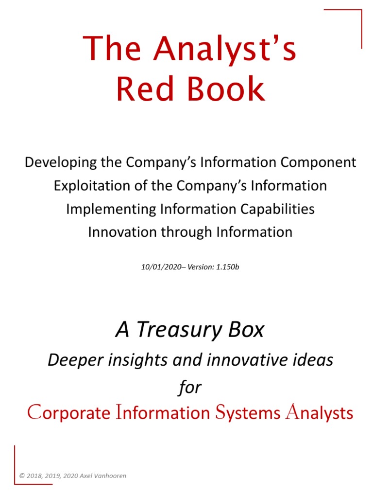 The Analysts Red Book | PDF | System | Knowledge