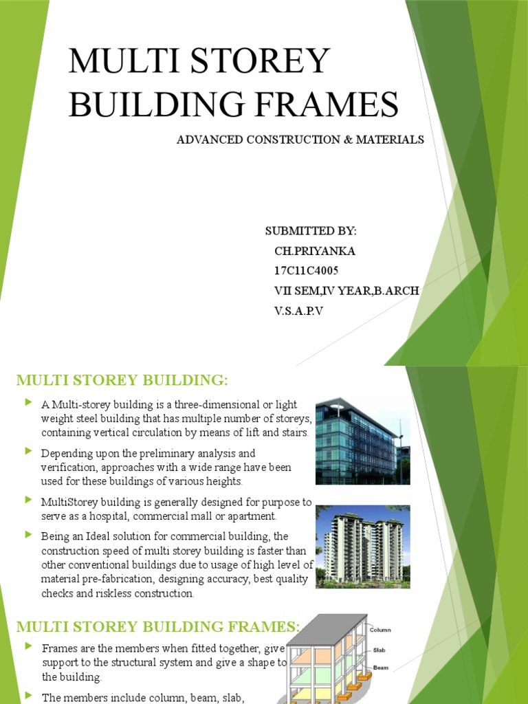 Multi-Storey Building Design Overview | PDF | Truss | Beam (Structure)