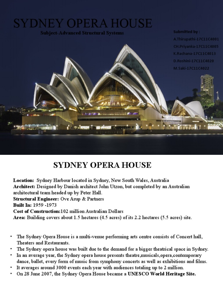 Sydney Opera House | PDF | Building Engineering | Economic Sectors