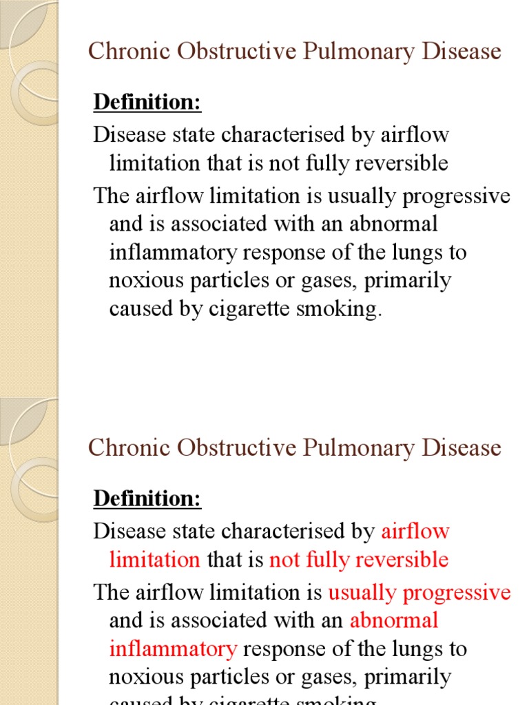 COPD: Definitions, Features, and Anesthetic Considerations | PDF ...