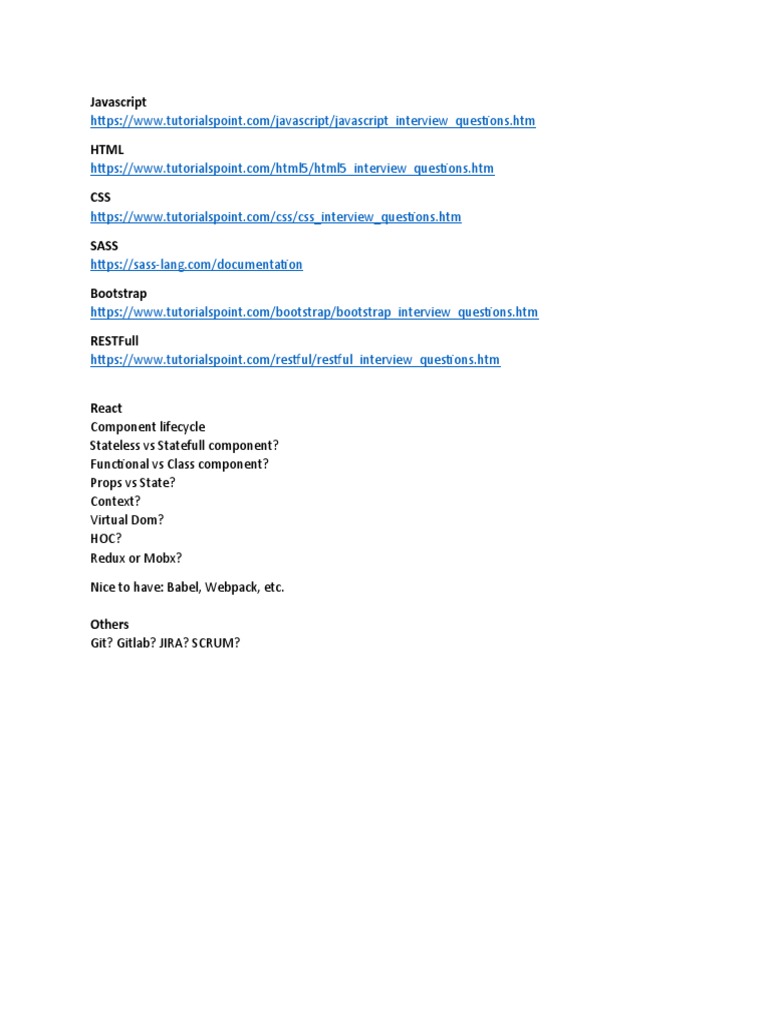 Middle Frontend Outline | PDF