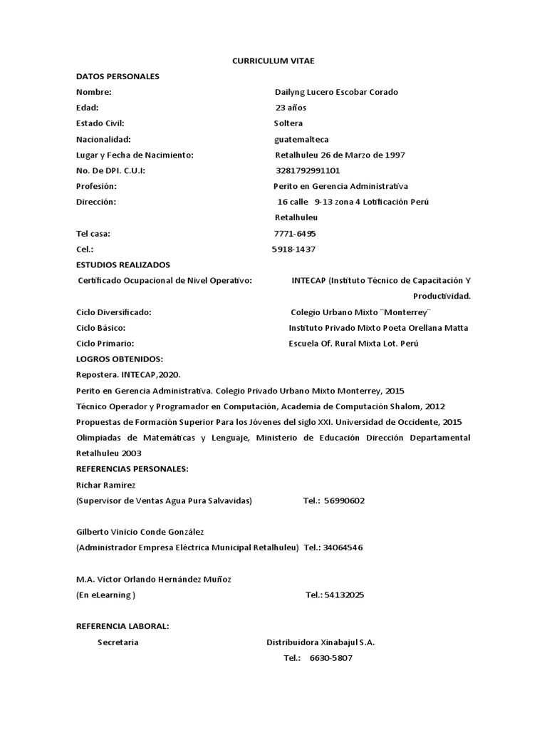 Curriculum Vitae | PDF