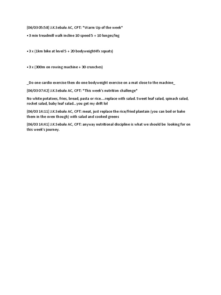 Weekly Challenges | PDF | Cooking, Food & Wine
