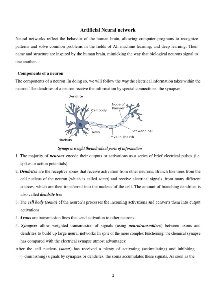Lec 1 | PDF | Dendrite | Artificial Neural Network