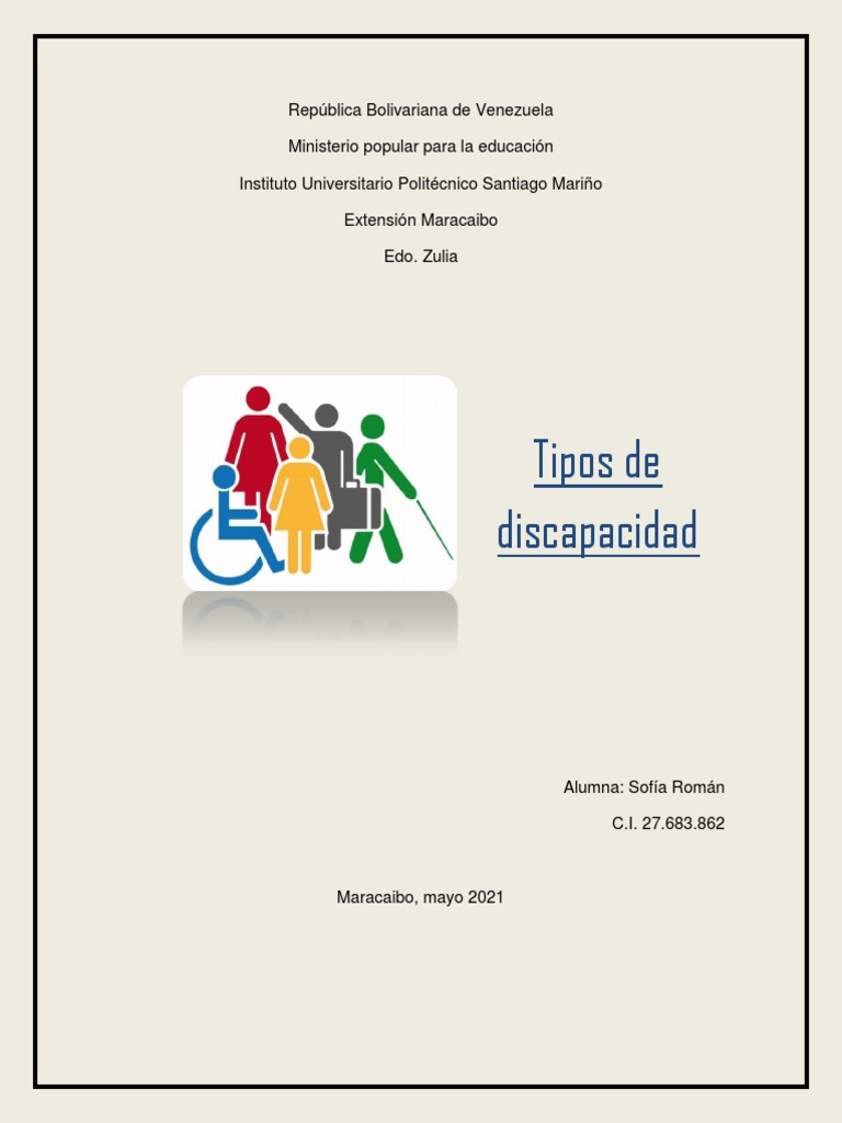 Tipos de Discapacidad | PDF | Discapacidad intelectual | Invalidez