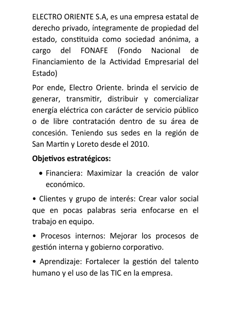 Electro Oriente S | PDF