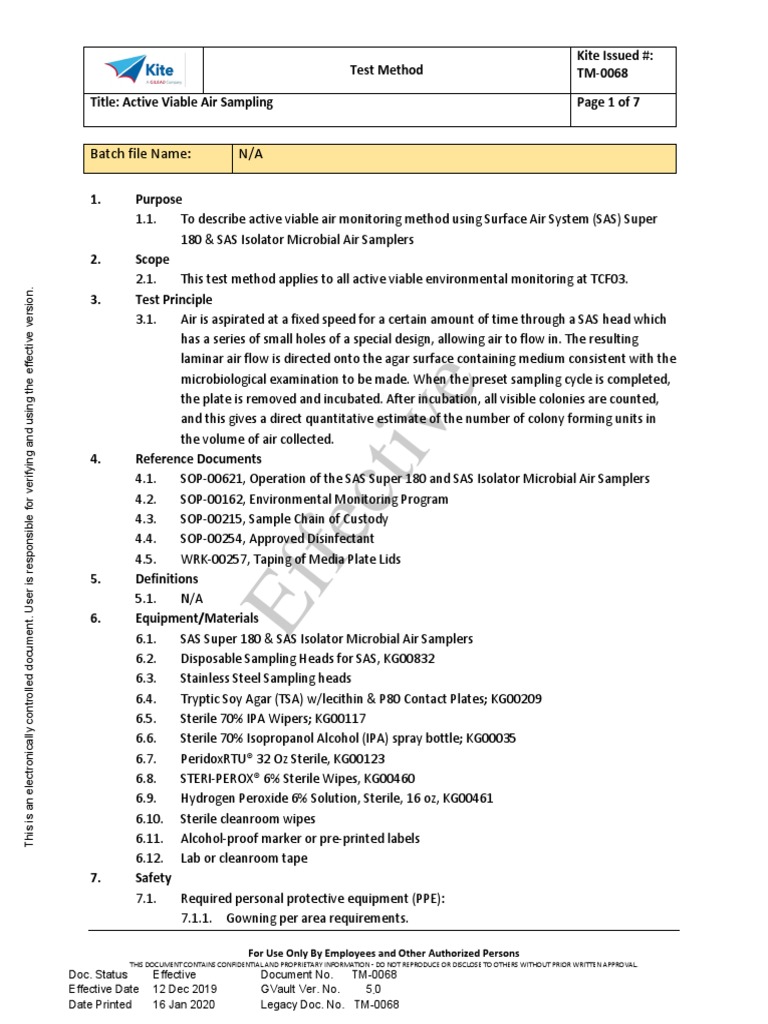 Viable Air Sampling | PDF | Sterilization (Microbiology) | Colony ...