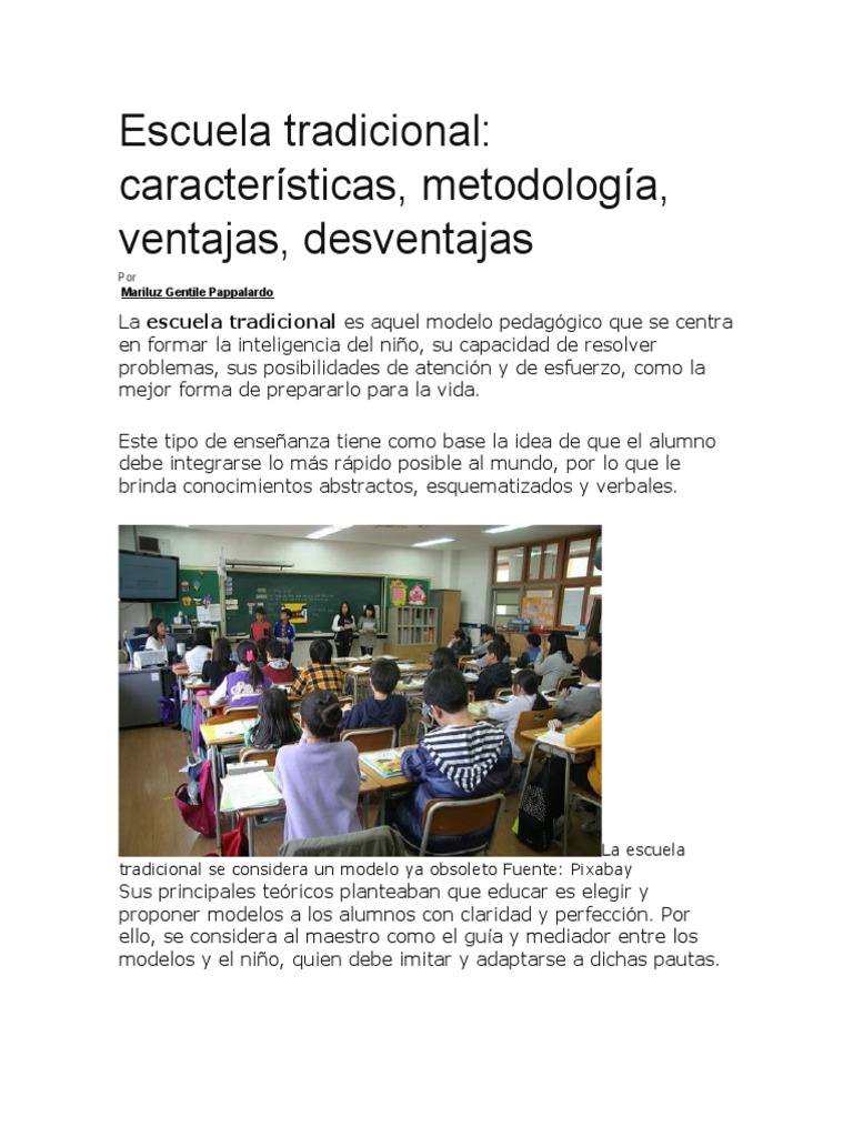Escuela Tradicional | PDF | Pedagogía | Aprendizaje