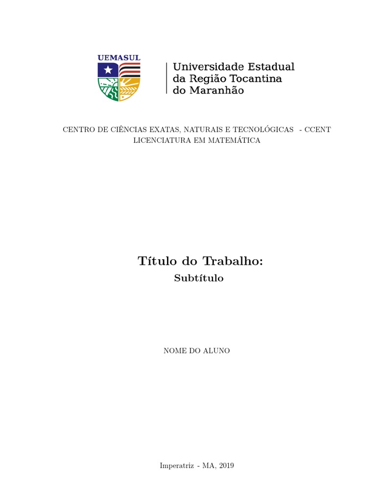 Uemasul Template para TCC | PDF | Proposição | Axioma